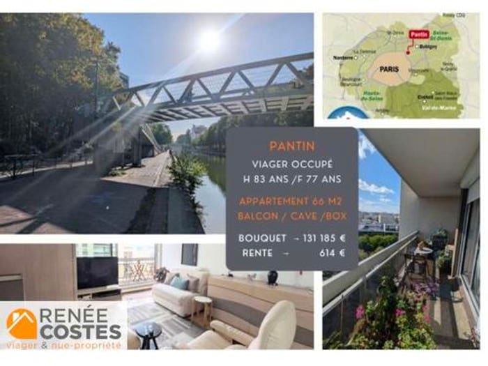 Pantin, Ourcq Hoche - Appartement 3 pièces à vendre