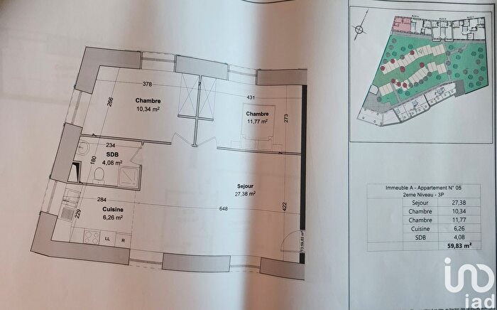 Appartement à vendre - Étampes, Centre-Ville - 3 pièces - 2 chambres