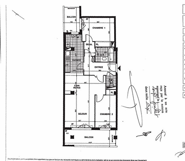 Appartement à vendre - Versailles, Montreuil - 3 pièces - 2 chambres