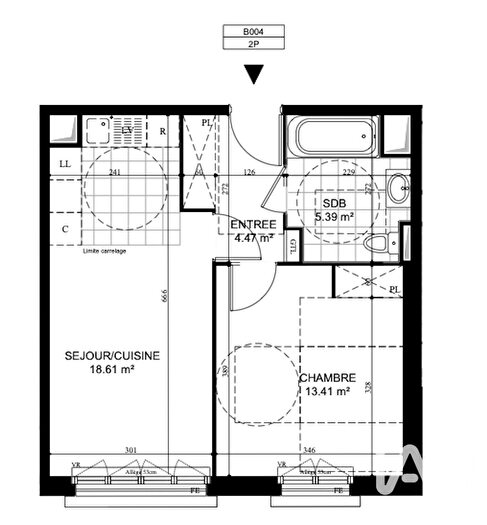 Puiseux-en-France : Appartement 2 pièces à vendre