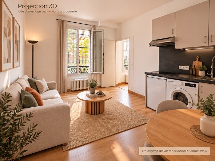 Levallois-Perret, Front de Paris : Appartement 1 pièce à vendre