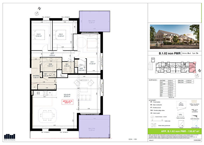 Appartement à vendre - Ouistreham - 6 pièces - 3 chambres