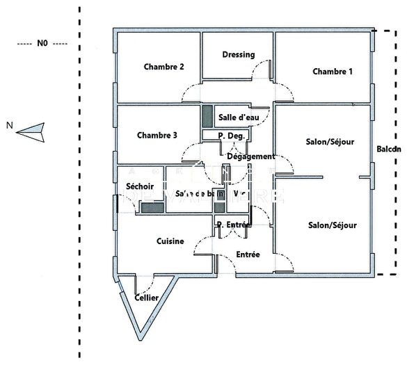 Appartement à vendre - Nanterre, Chemin de lîle - 5 pièces - 3 chambres