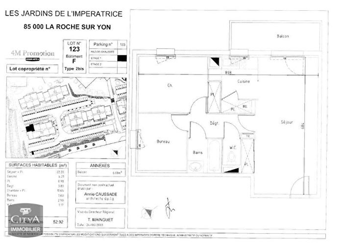 Appartement à louer - La Roche-sur-Yon, Le Bourg sous la Roche - 2 pièces - 1 chambre