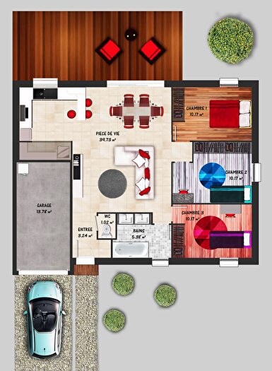 Maison à vendre - Arzay - 3 pièces - 2 chambres