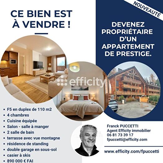 Saint-Étienne-de-Tinée : Appartement 5 pièces à vendre