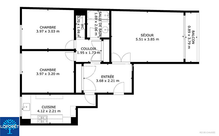 Nanterre, Centre-ville : Appartement 3 pièces à vendre