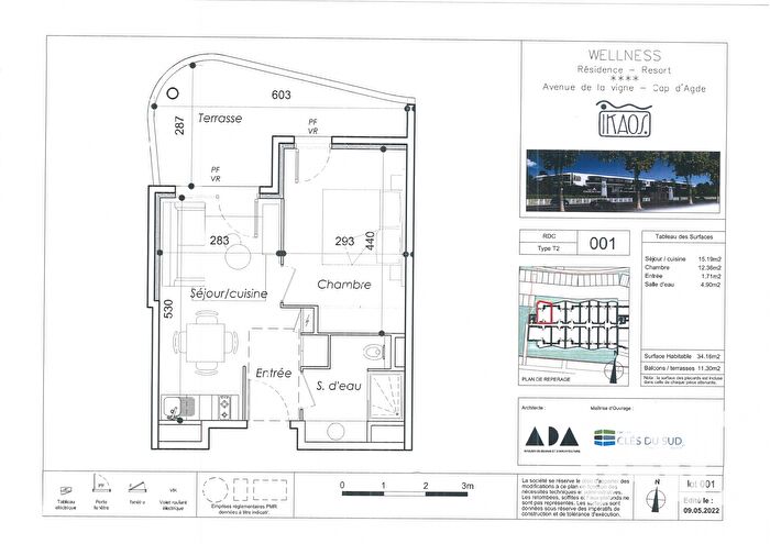 Appartement à louer - Agde, Le Cap dAgde - 2 pièces - 1 chambre