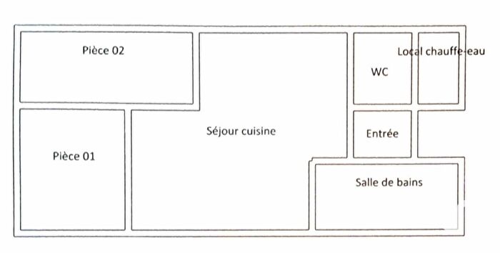 Appartement à vendre - Auxerre, Centre-ville - 3 pièces - 2 chambres