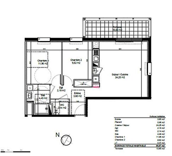 Appartement 3 pièces à louer - Chartres, Fulbert
