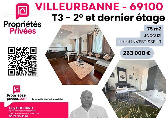 Appartement à vendre - Villeurbanne, Zola, Pressence - 3 pièces - 2 chambres