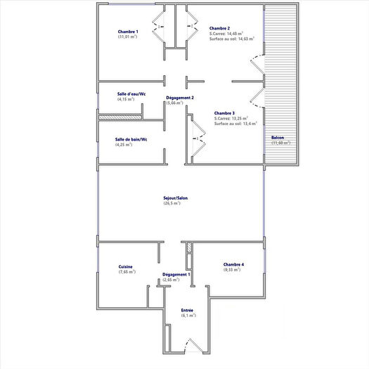 Appartement à vendre - Paris e , Auteuil-Nord, Jasmin, Mirabeau - 5 pièces - 4 chambres