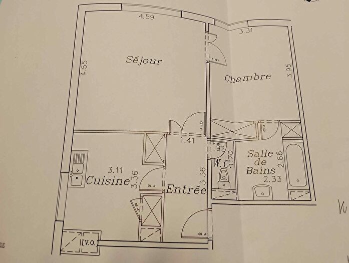 Appartement à vendre - Créteil - 2 pièces - 1 chambre