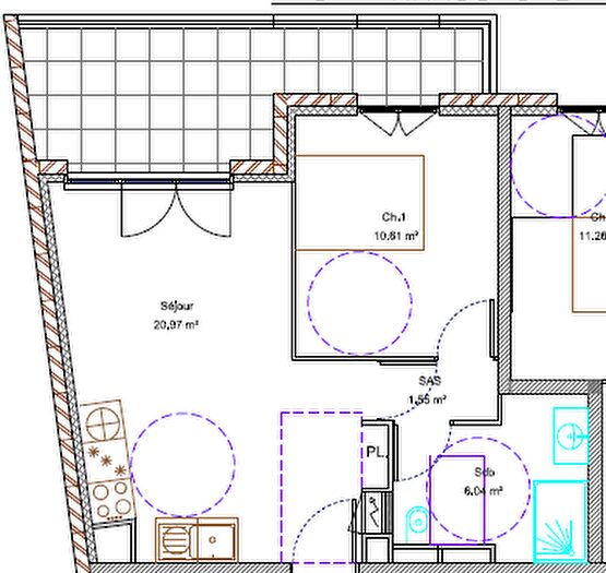 Appartement à vendre - Évreux, Centre-ville - 2 pièces - 1 chambre
