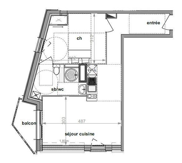 Darnétal : Appartement 2 pièces à louer