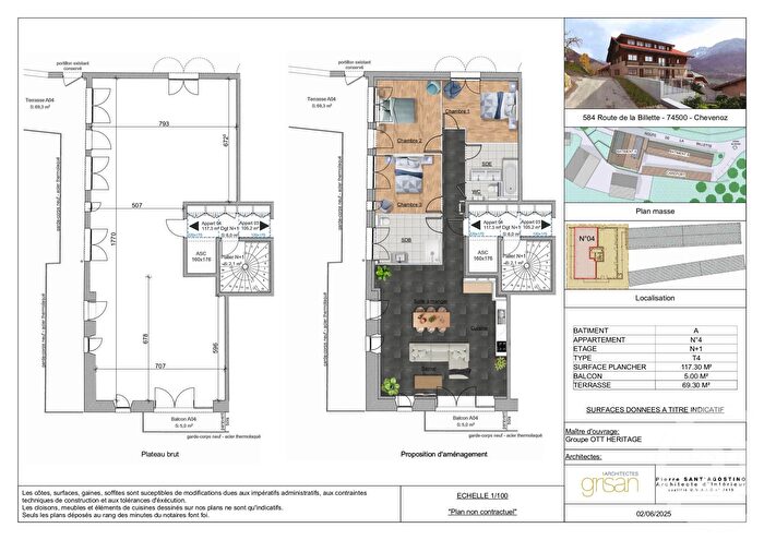 Appartement à vendre - Chevenoz - 4 pièces - 3 chambres