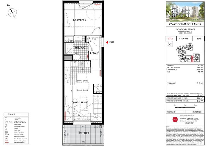 Appartement 3 pièces à louer - Colombes, Stade