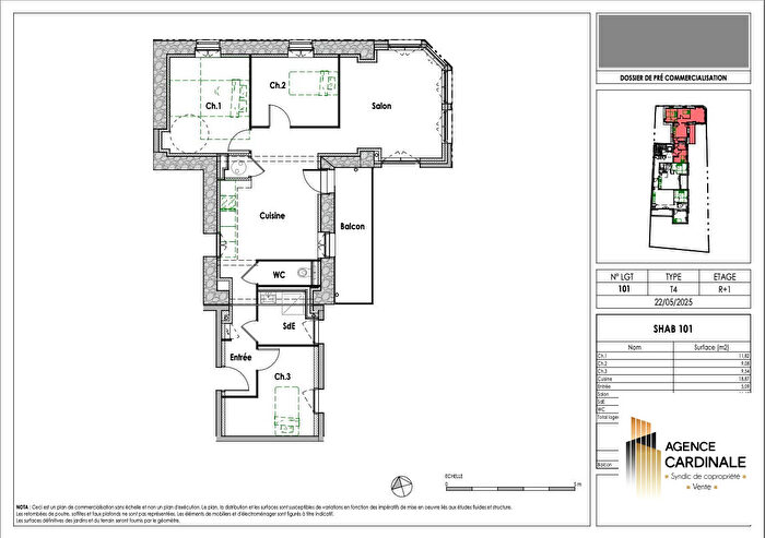Appartement à vendre - Quiberon, Port Haliguen, Aérodrome, Conguel, Kermovan, Saint-Julien - 4 pièces - 3 chambres