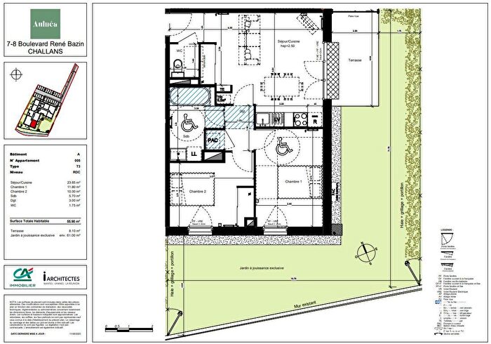 Appartement à vendre - Challans, Landa, Bois Soleil - 3 pièces - 2 chambres