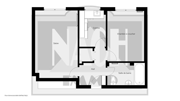 Appartement à vendre - Paris e , Jardin de Reuilly - 2 pièces - 1 chambre