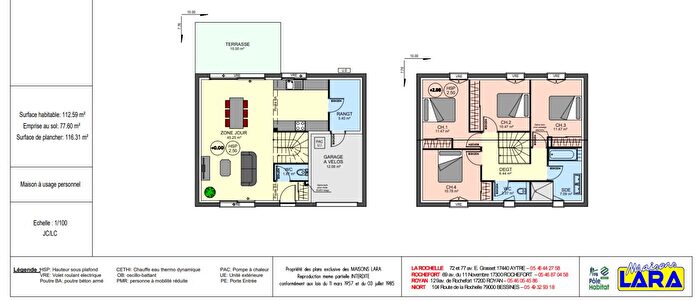 Maison à vendre - La Jarne - 5 pièces - 4 chambres
