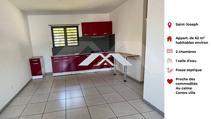 Appartement à vendre - Saint-Joseph, Centre-ville, Jean Petit les Bas - 3 pièces - 2 chambres