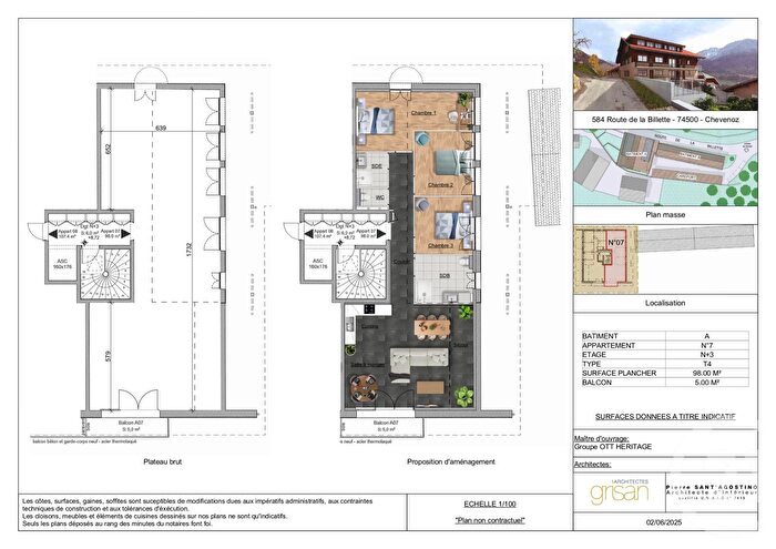 Appartement à vendre - Chevenoz - 2 pièces - 1 chambre