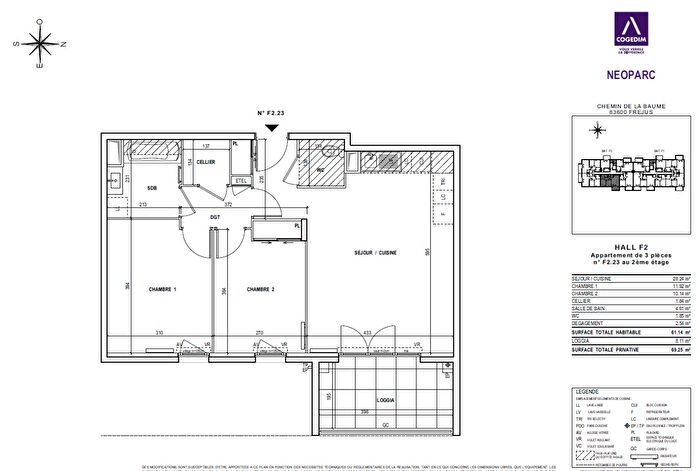 Fréjus, Caïs - Appartement 3 pièces à louer