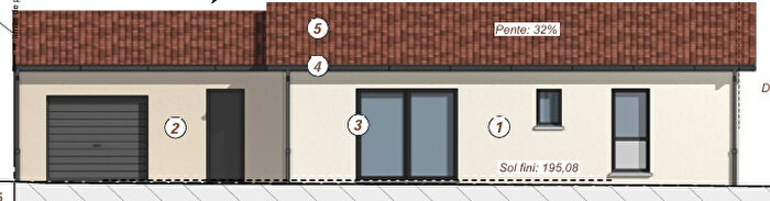 Maison à vendre - Guéreins - 4 pièces - 3 chambres