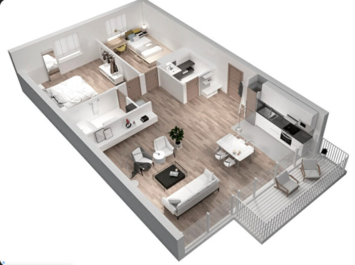 Appartement à vendre - Dijon, Colombière, Parc Chevreul - 3 pièces - 2 chambres