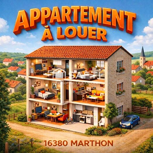 Appartement à louer - Marthon - 2 pièces - 1 chambre