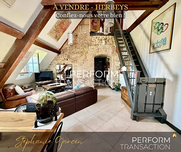 Appartement 3 pièces à Herbeys, à vendre