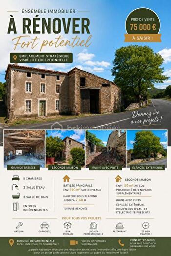 Pardailhan - Maison 6 pièces à vendre