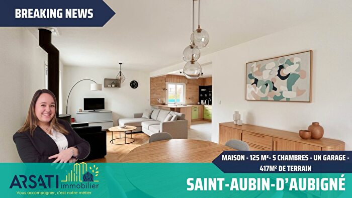 Maison à vendre - Saint-Aubin-dAubigné - 6 pièces - 5 chambres