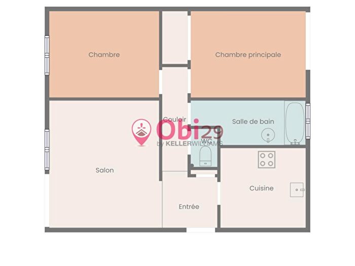 Appartement à vendre - Brest, Kérinou, Saint-Luc - 3 pièces - 2 chambres