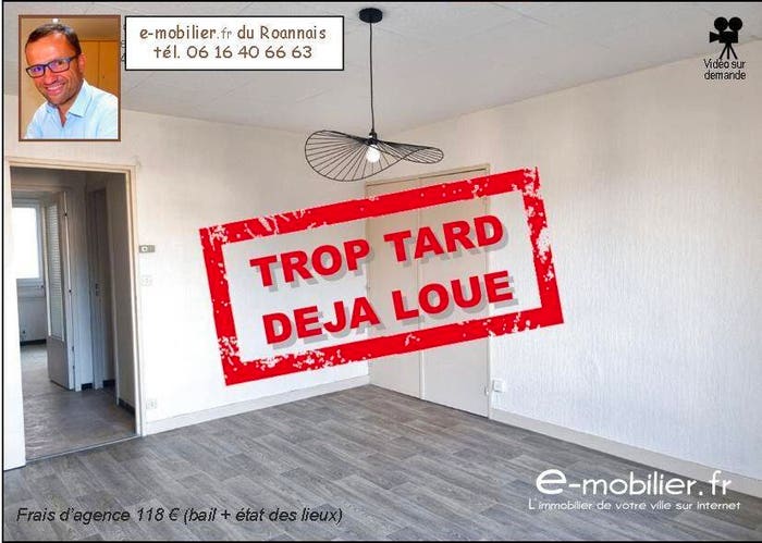 Roanne : Appartement 2 pièces à louer