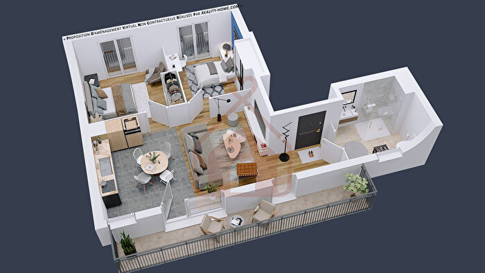 Appartement à vendre - Villejuif, Zola, Lion dOr - 3 pièces - 2 chambres