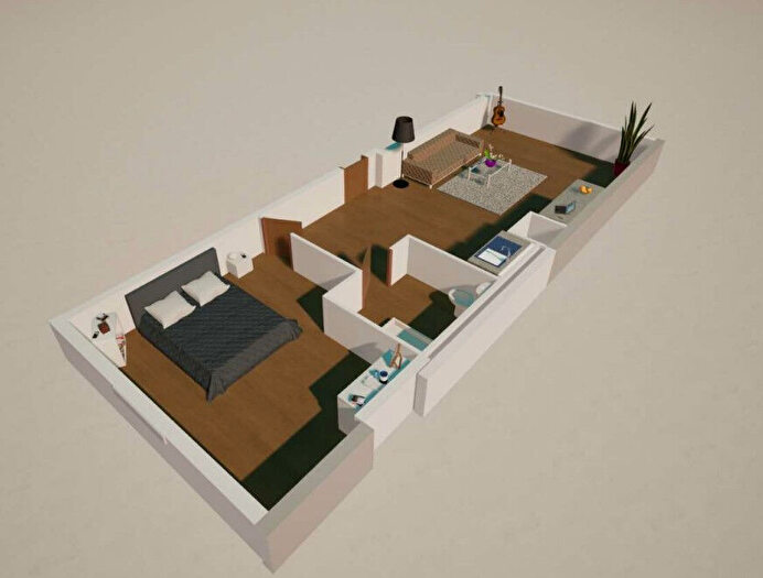 Appartement à vendre - Calais, Hôtel de ville - 2 pièces - 1 chambre