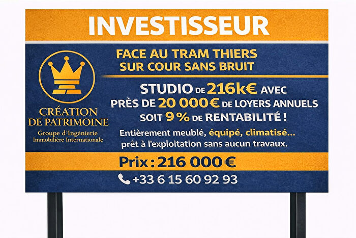 Appartement à vendre - Nice, Médecin - 1 pièce - 1 chambre