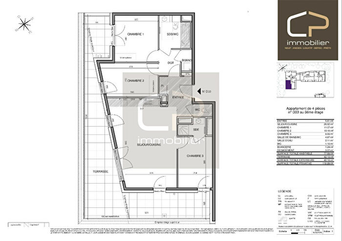 Annecy, Romains - Appartement 4 pièces à vendre