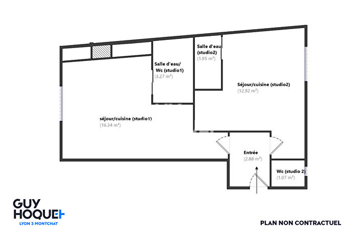 Appartement 2 pièces à Lyon 3ème, Monchat, à vendre