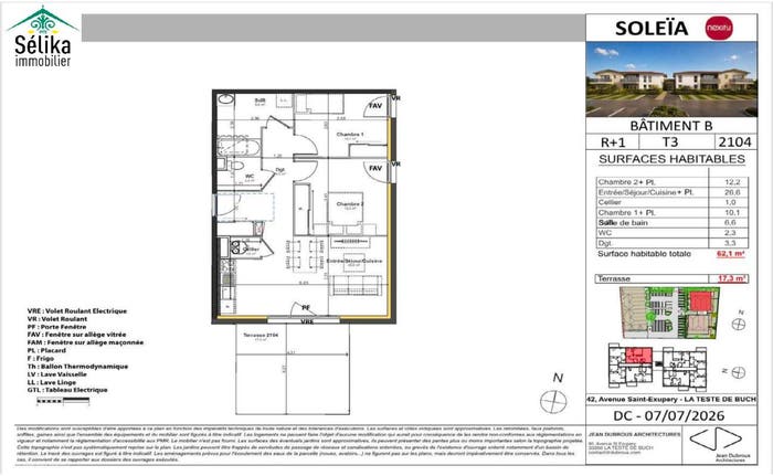 La Teste-de-Buch, L'Enclos d'Alis, Notre-Dame des Monts, Ninots, Miquelots - Appartement 3 pièces à vendre