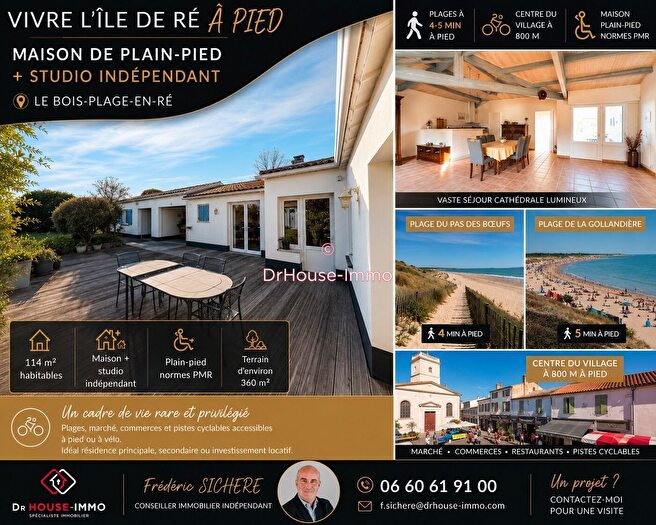 Le Bois-Plage-en-Ré : Maison 4 pièces à vendre