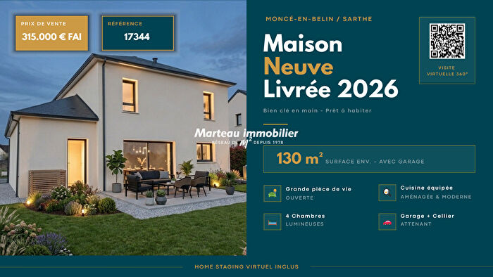 Maison à vendre - Moncé-en-Belin - 5 pièces - 4 chambres