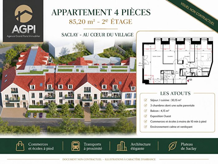 Saclay - Appartement 4 pièces à vendre