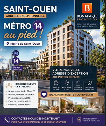 Saint-Ouen, Victor Hugo, Les Docks : Maison 3 pièces à vendre