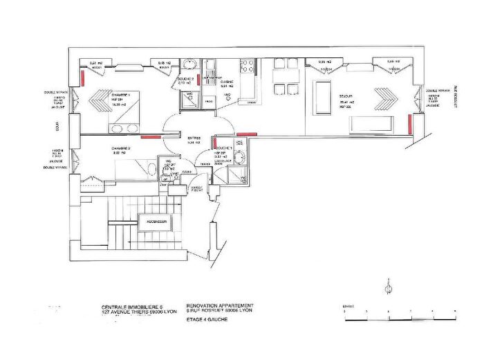 Lyon 6ème, Tête d'Or, Vitton : Appartement 3 pièces à louer