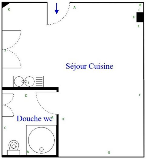 Appartement à louer - Violet Commerce, Paris ème arrondissement - 1 pièce