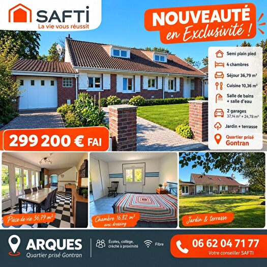 Arques : Maison 6 pièces à vendre
