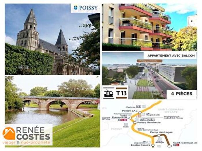 Appartement à vendre - Poissy, La Bruyère, Fernand Lefèbvre - 4 pièces - 2 chambres